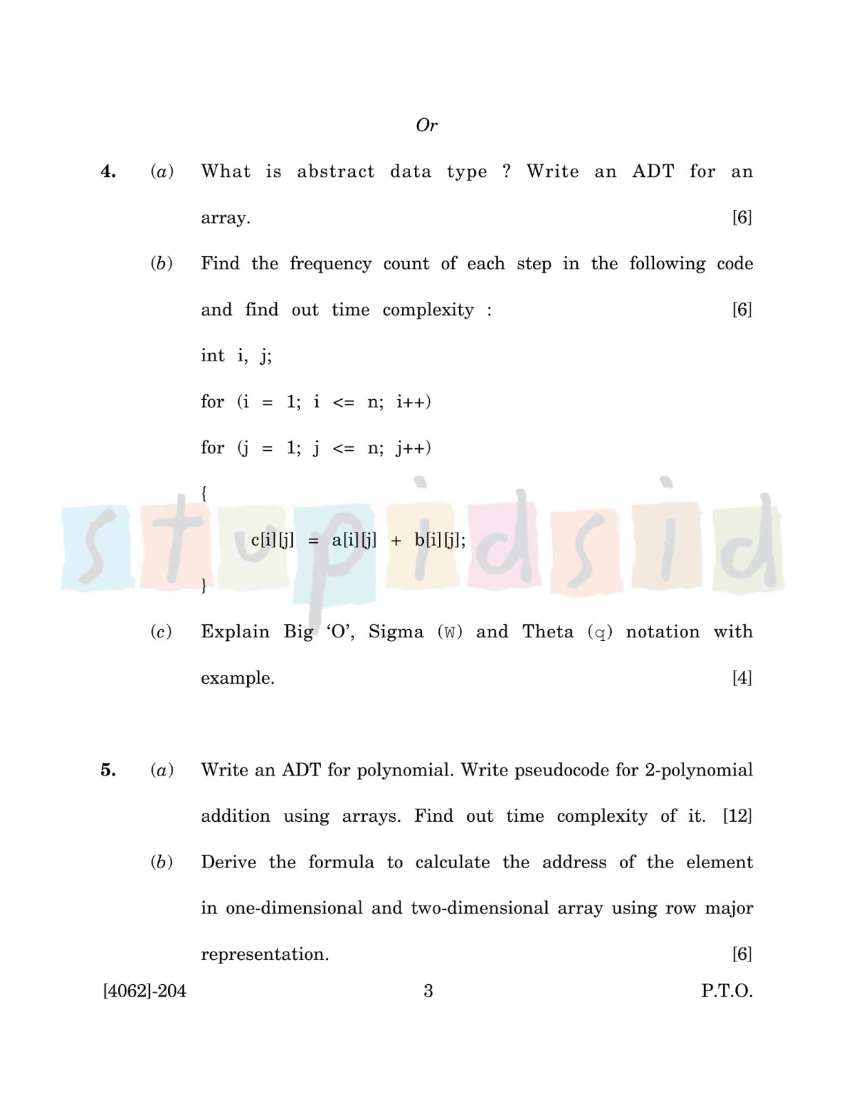 DEEPALI_JAWALE: DSA QUESTION paper