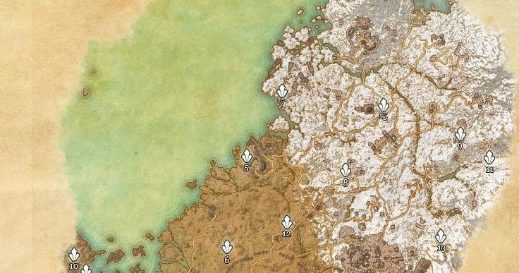 HALENBECK GAMING: Eso - Wrothgar Skyshard map