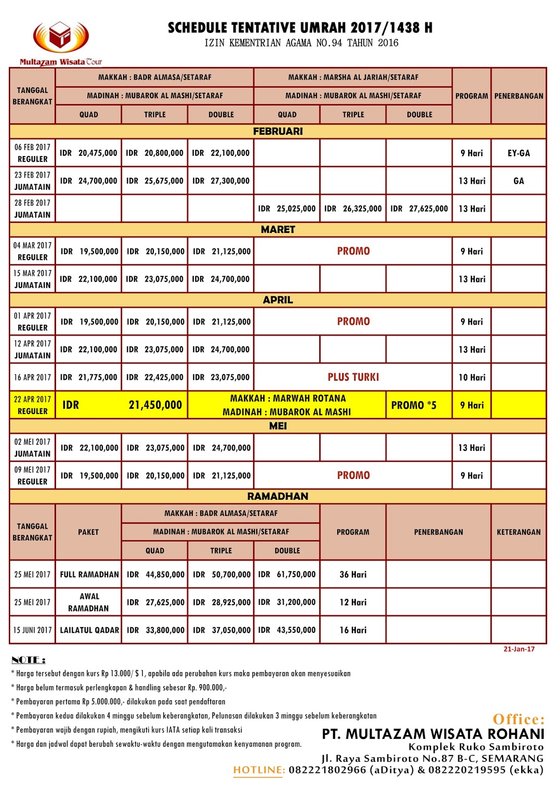 PT Tisaga Multazam Utama Penyelenggara Perjalanan Haji Khusus dan Umrah ...