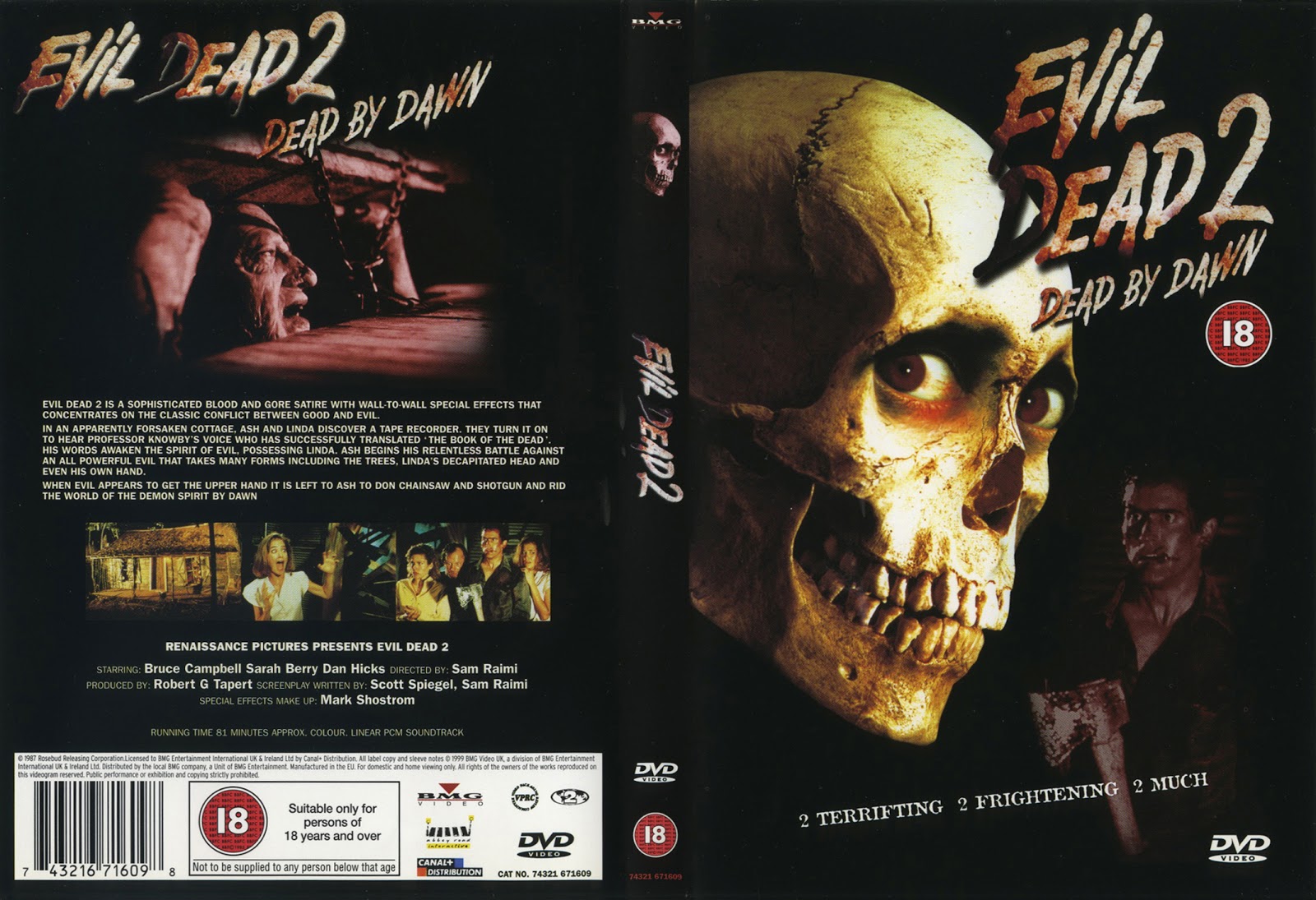 Movie Memorabilia Emporium: Evil Dead 2 UK DVD Cover