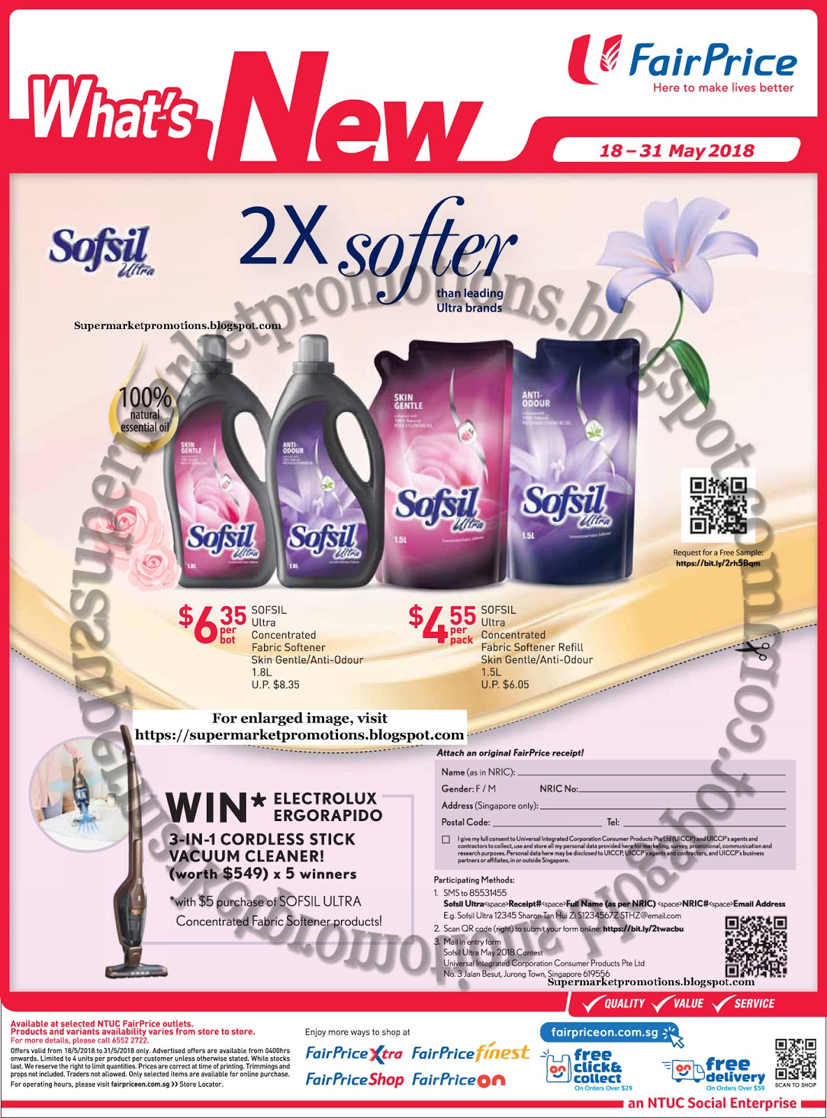 NTUC FairPrice Sofsil Ultra Promotion 18 - 31 May 2018 ~ Supermarket ...