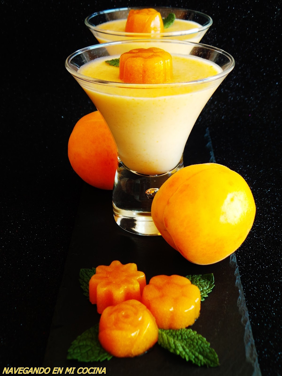 Navegando en mi Cocina: POSTRE "ALBARICOCO" CON GELATINA DE ALBARICOQUE