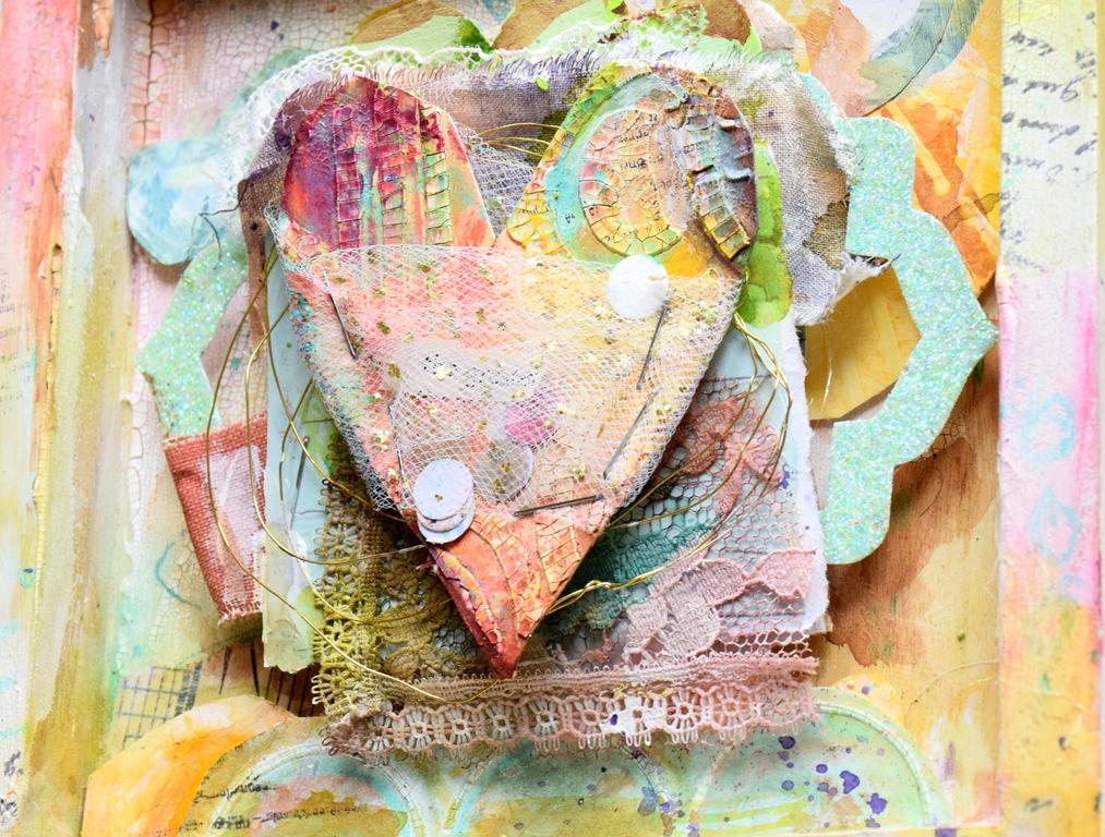 Mixed Media Place: Watercolour collage in shadow boxes by Sylwia Gryczuk