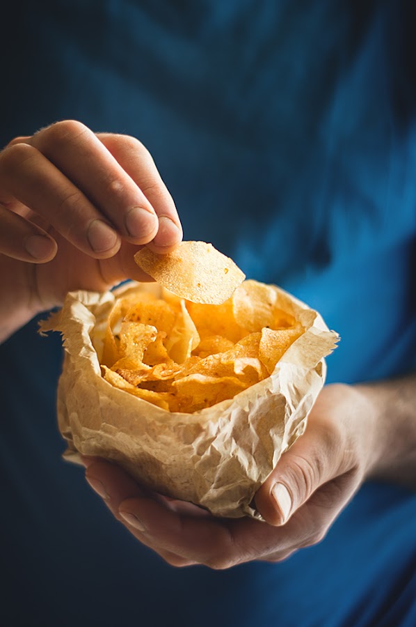Chips de patata caseras (al natural y con sabor) | Cocina