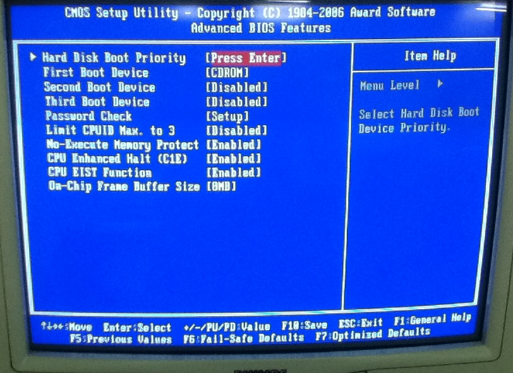 Pedro Luis: Menus de una BIOS