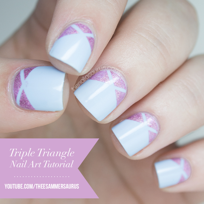 The Nailasaurus | UK Nail Art Blog - Triple Triangle Nail Art Tutorial ...