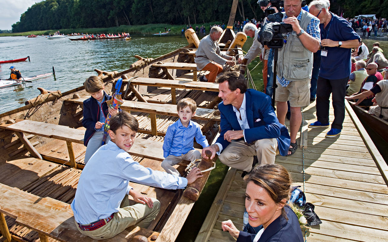Prince Joachim and Princess Marie at Launch of a new Nydam boat