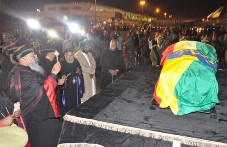 Meles Zenawi's Body Arrives in Ethiopia - Madote