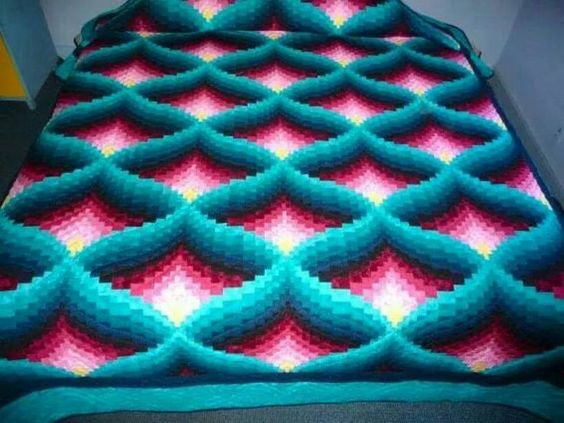 Afghan pyramid quilt - Afghan Crochet Dots free standard crochet afghan ...