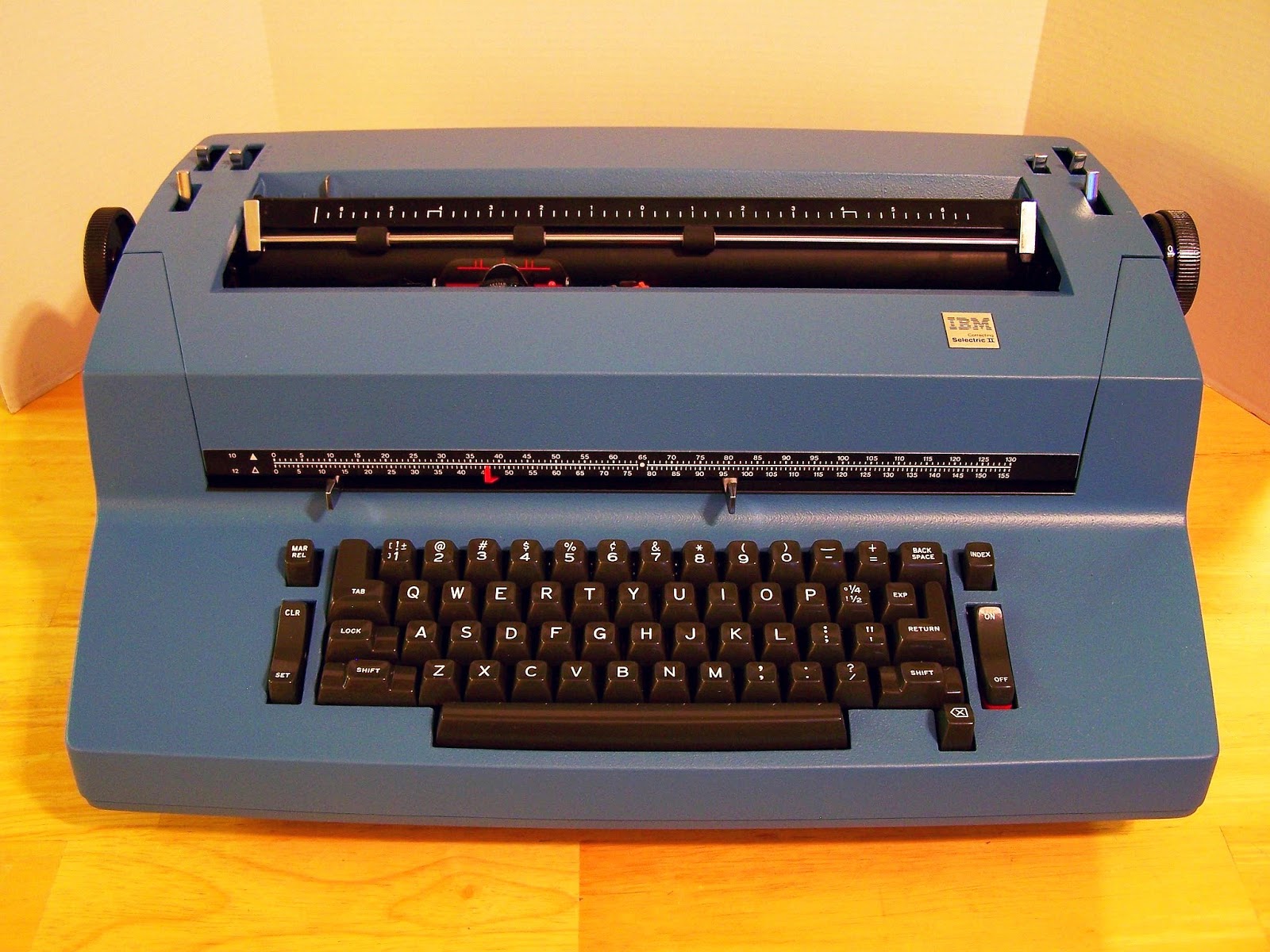 IBM Selectric Typewriters: Classic Blue Correcting Selectric II - SOLD