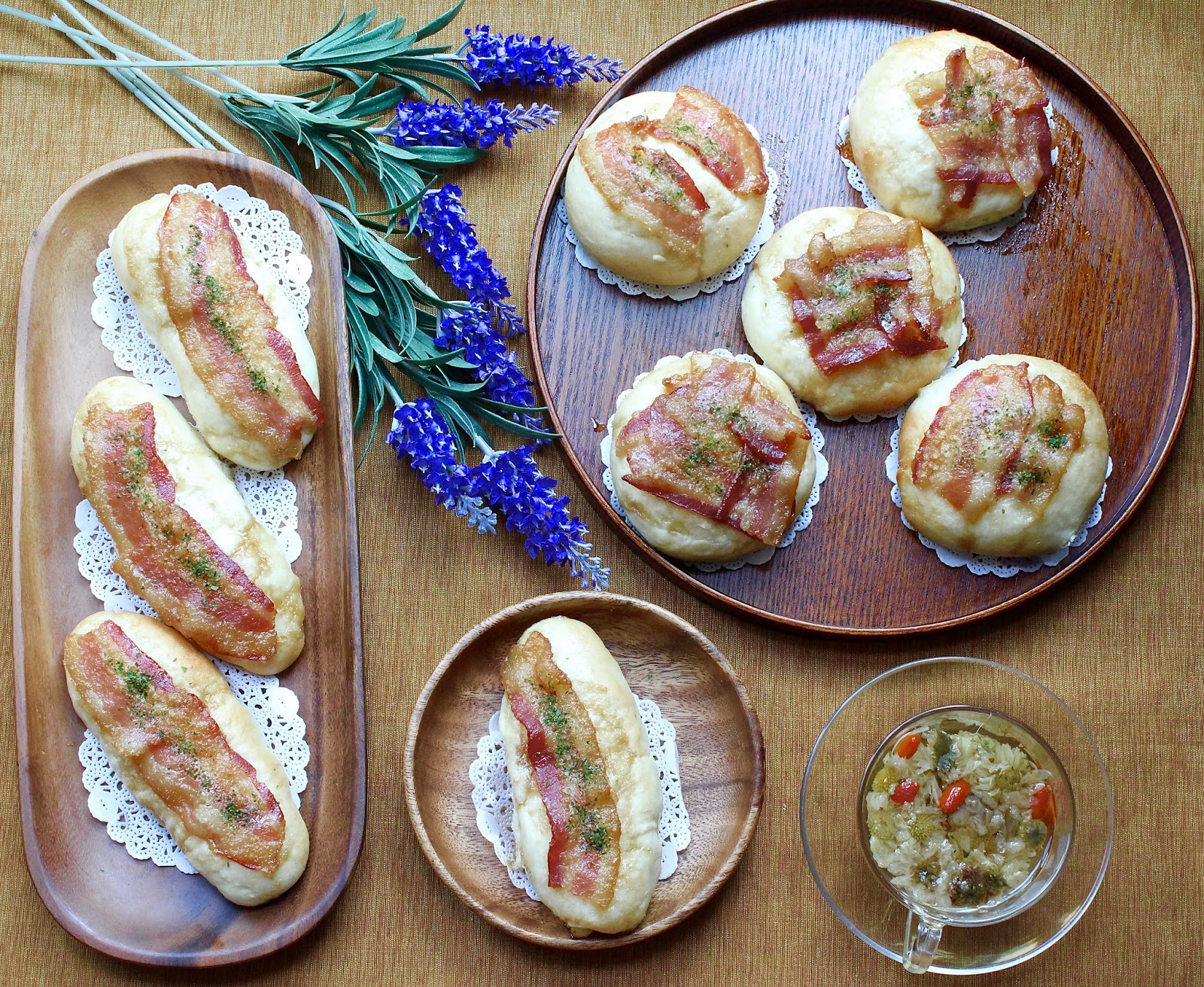 Honey Bee Sweets: Candied Bacon Semolina Buns