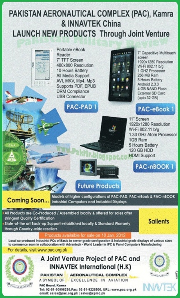 Happenings In Pakistan: Pak military builds $200 Android tablet - PACPAD