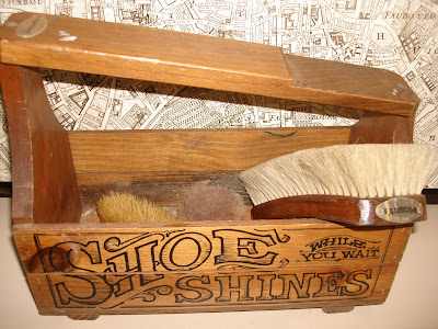 VINTAGE TREASURES AND MORE: ANTIQUE SHOE SHINE BOX