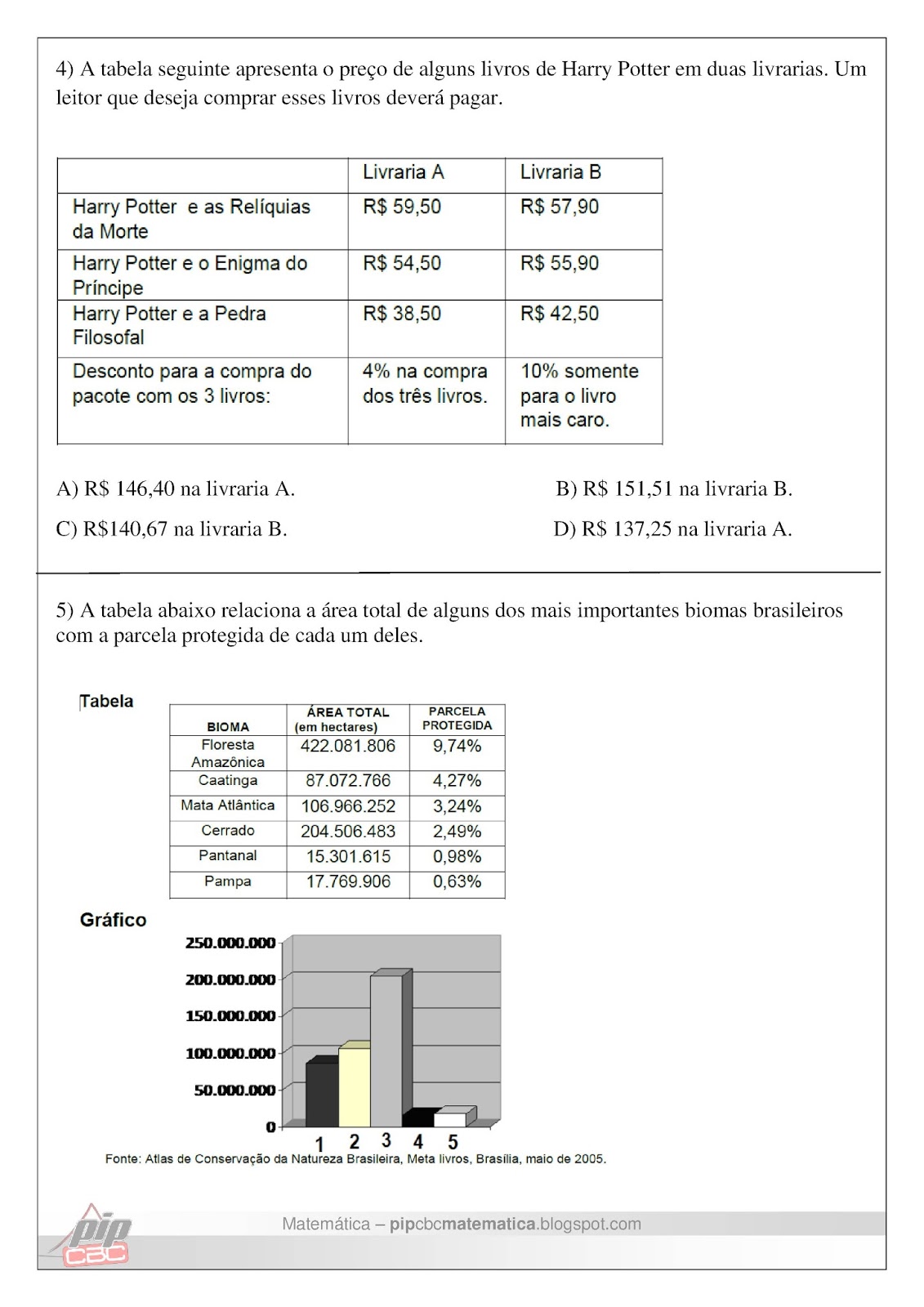 Prova De Matemática 6 Ano 2 Bimestre Com Gabarito - BRAINCP