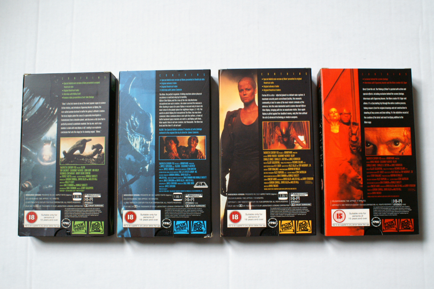 Rutger Hauer loves Pez: Alien Trilogy U.K. VHS boxset.