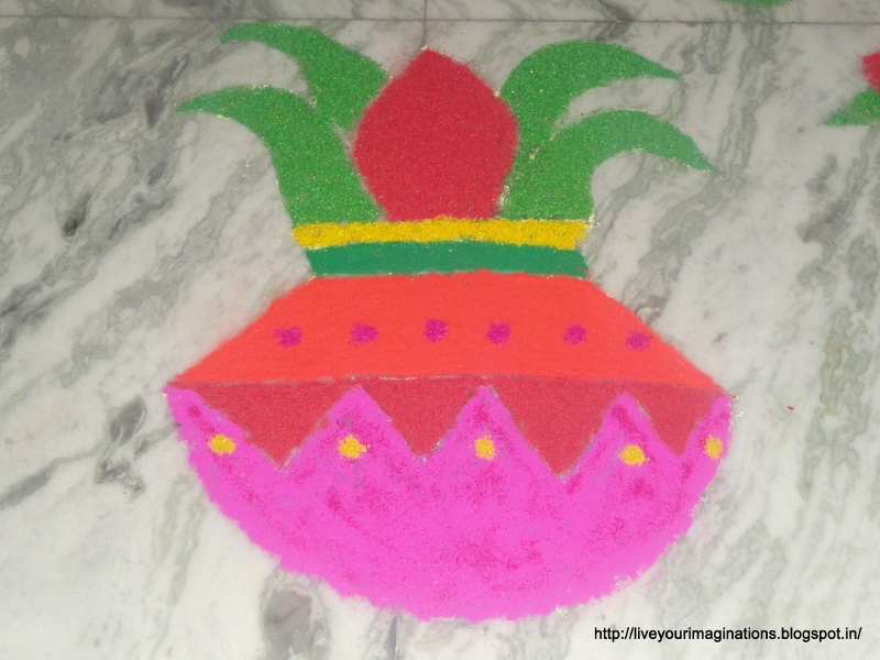 Kalash Design Rangoli
