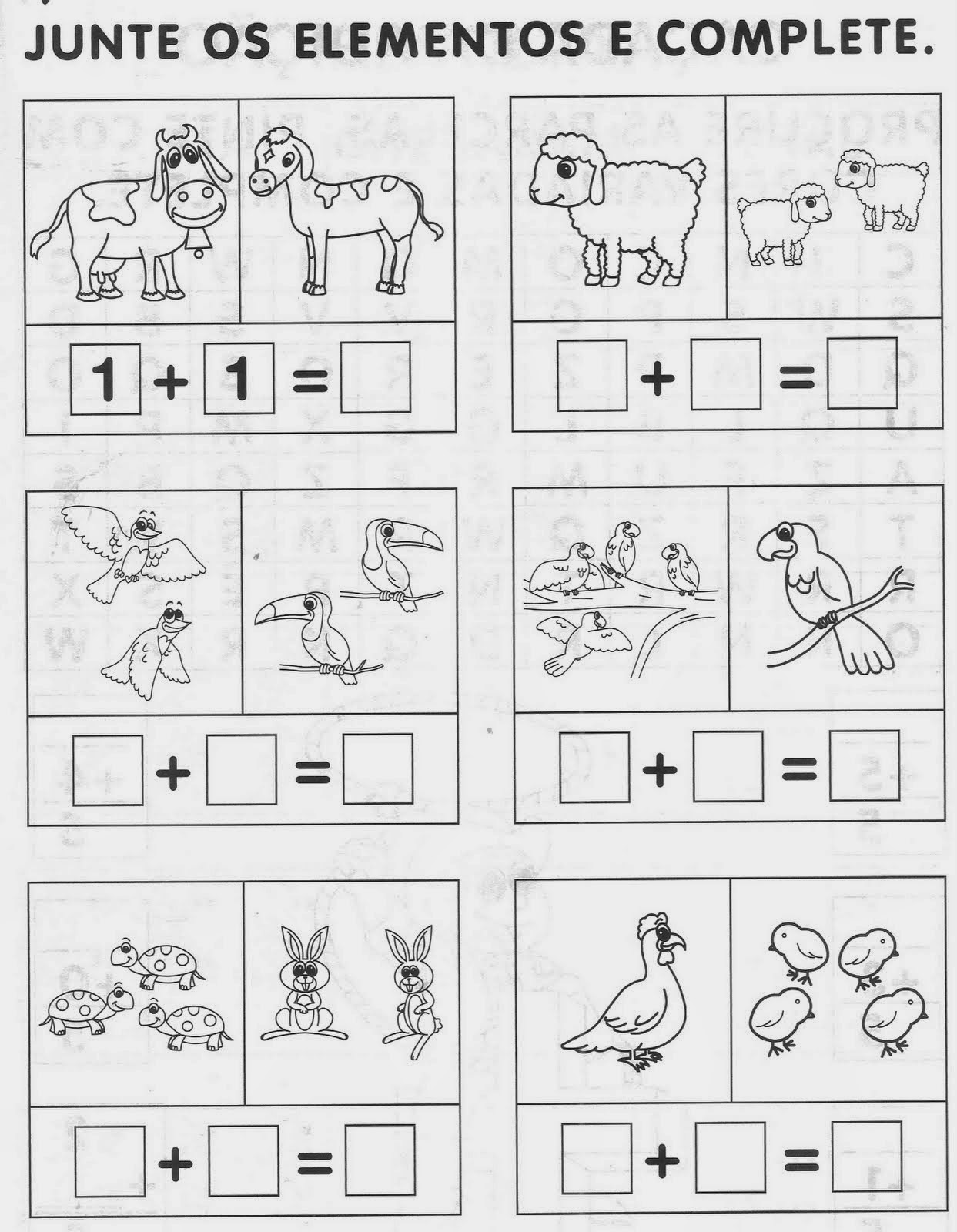 Educar X: Atividades de adição - Continhas de somar