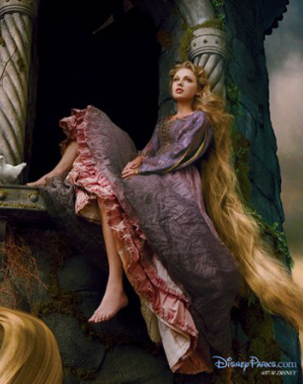 Taylor Swift Is Rapunzel For Disney Ads - Fashion Eye