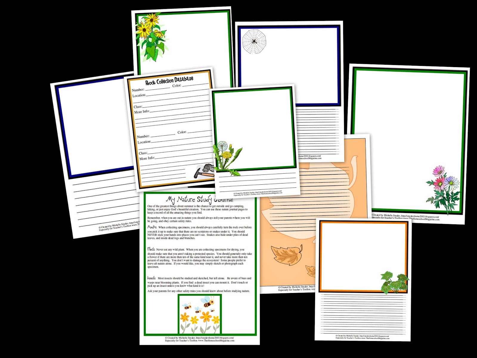 A Thoughtful Spot: Nature Study Notebook Pages