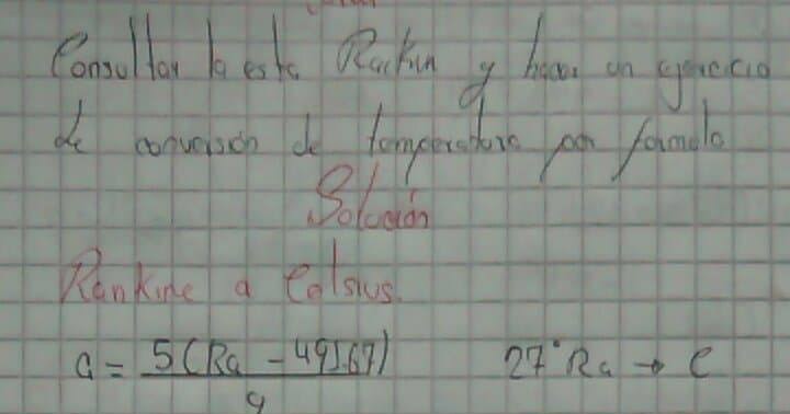 CONVERCION DE GRADOS RANKINE (FISICA)