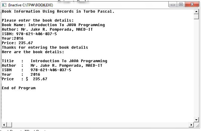 Free Programming Source Codes And Computer Programming Tutorials Book Information Using Records