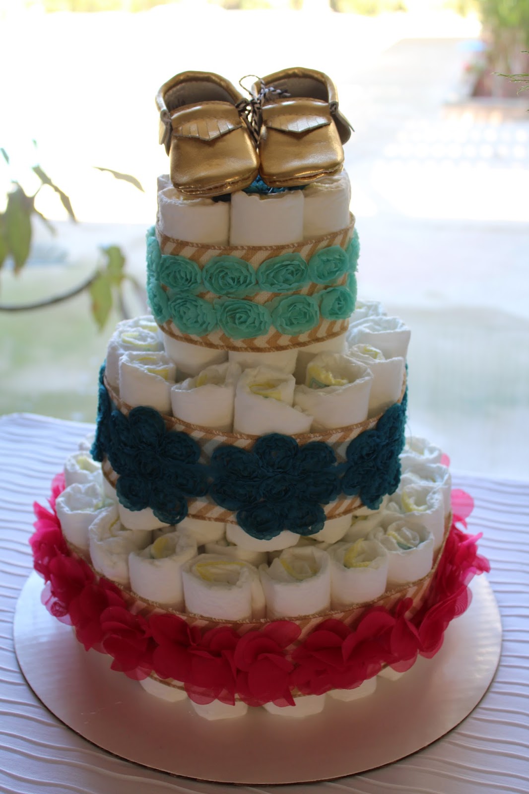 Being Bradfords: Super Easy Diaper Cake Tutorial