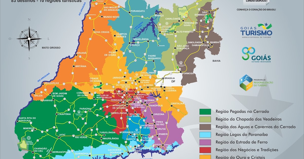 Mapa Turístico de Goiás