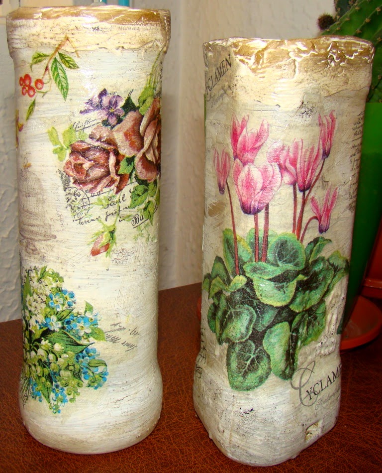 myhandmadebottle: Vaze obtinute prin taiere