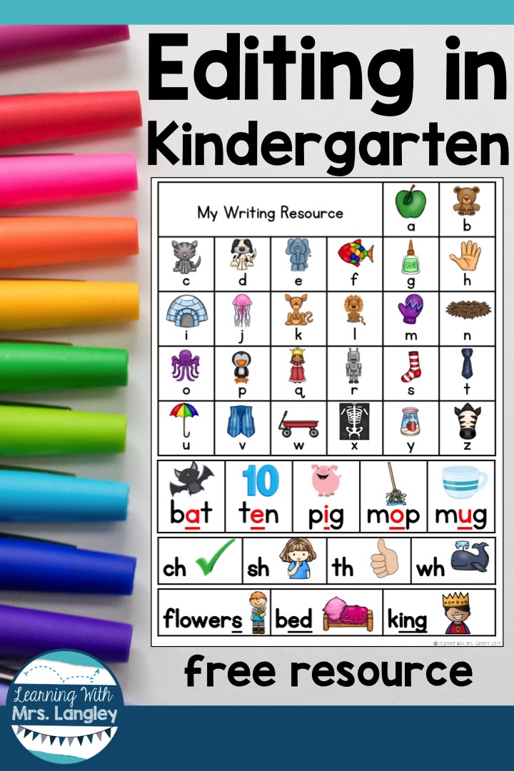 Editing in Kindergarten | Learning with Mrs. Langley