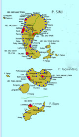 Tempat Wisata di SITARO: PETA KAB. KEPL. SITARO