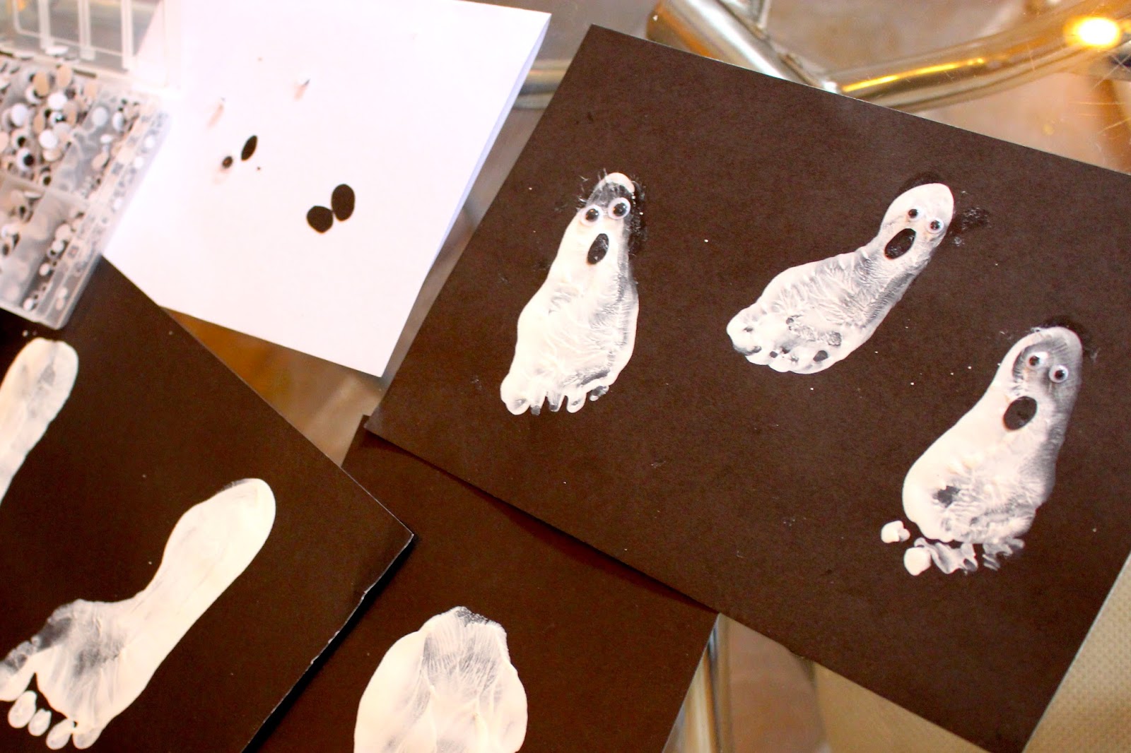 Spooky Ghost Footprints - Messy Little Monster