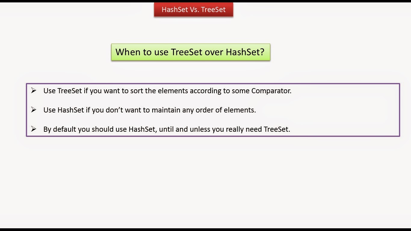 Java Ee Java Collection Framework Hashset Vs Treeset