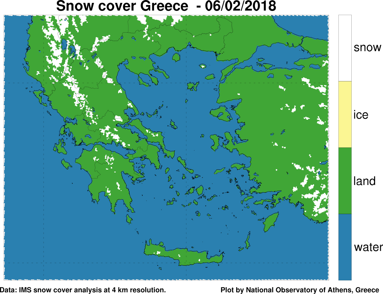 e-hani: Περιορισμένη χιονοκάλυψη ως και 66%,σε σχέση με το 2017.