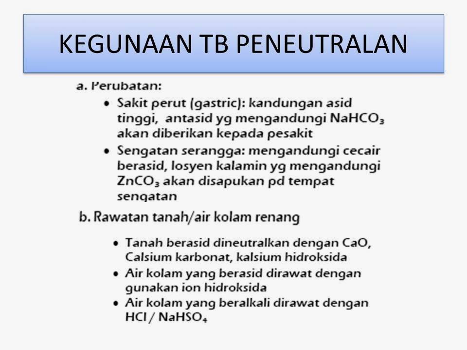 KTMP,KL NOTA: Asid, bes dan peneutralan & Titratan