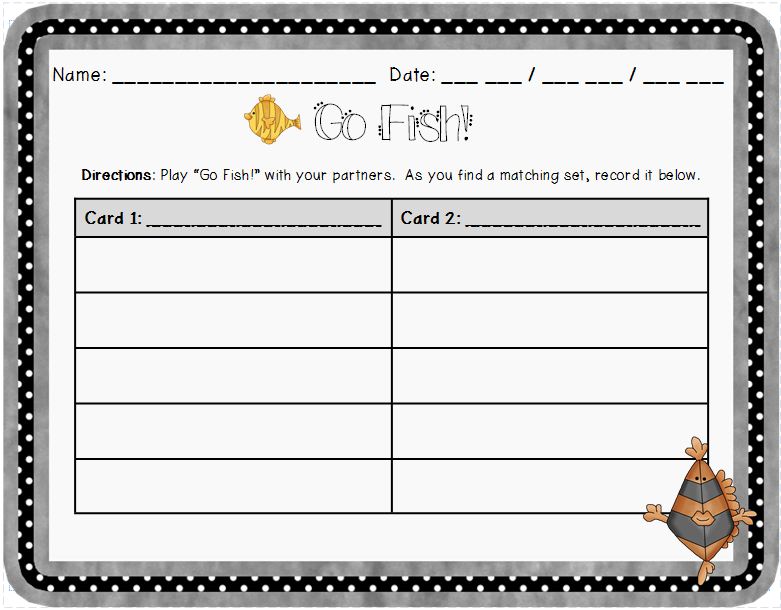 Classroom Freebies Too: Create Your Own "Go Fish!" Game: Plus a Freebie ...