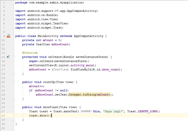Androidengine Tutorial Membuat Proyek Hello Toast Menggunakan