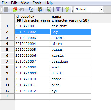 ILMU KOMPUTER: Cara mencari karakter dalam sebuah tabel di database ...