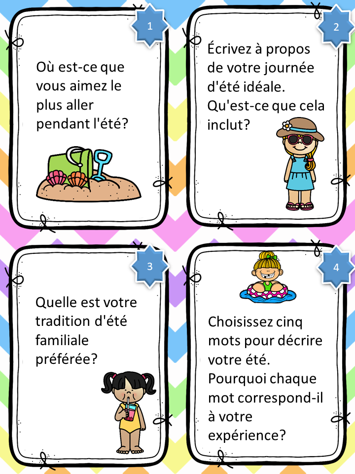la classe de caro.: 16 idées d'écriture créative - Thème: Été