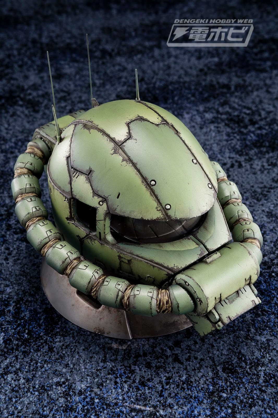 Exceed Model Zaku Head Collection Sample Painted Build by Dengeki Hobby