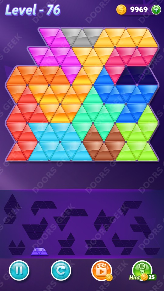 Block! Triangle Puzzle Champion Level 76 Solution ~ Doors Geek