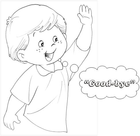 Good Bye Coloring Pages Coloring Pages