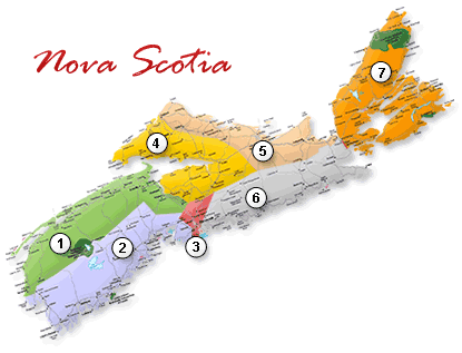Tallest Building: Map of Nova Scotia Province