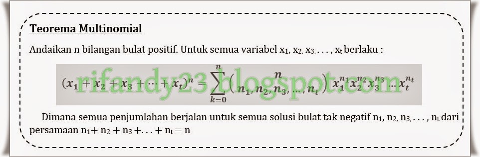 PEMBUKTIAN TEOREMA BINOMIAL DAN MULTINOMIAL ~ Rifandy Blog