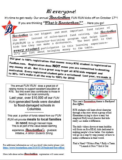 The Round Top Review: Boosterthon is coming up!