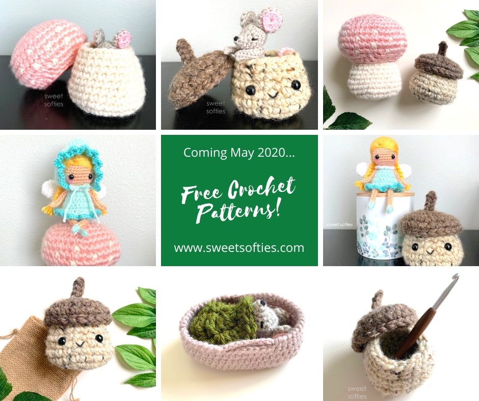 Fairytale Mushroom & Acorn Boxes (Free Crochet Patterns) - Sweet ...