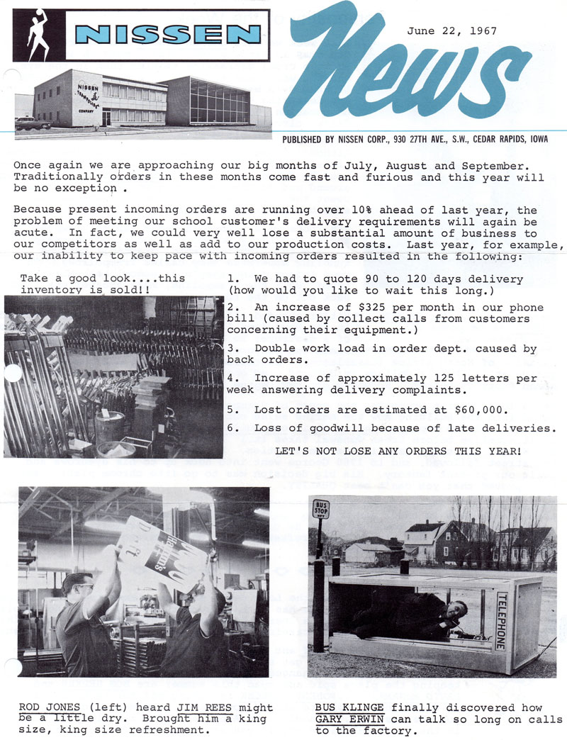 Nissen News: 1967 (June 22) George Nissen Profile - Part 2