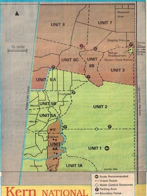 California Duck Hunting 2023, Map of Kern refuge hunting, report ...