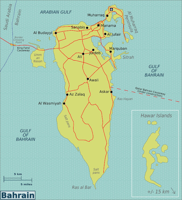 BAHRAIN - GEOGRAPHICAL MAPS OF BAHRAIN