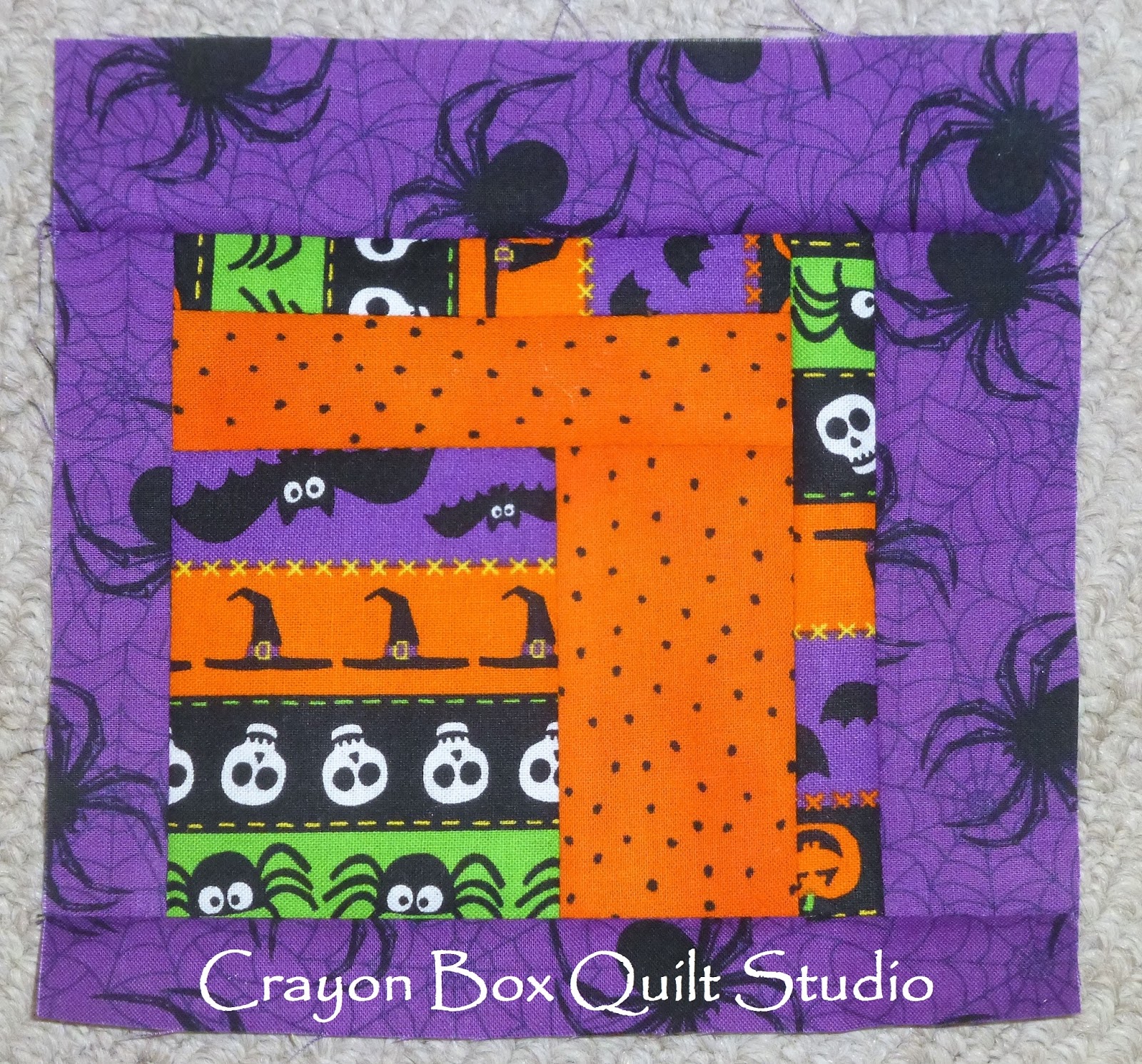 Crayon Box Quilt Studio: More Halloween City Sampler blocks