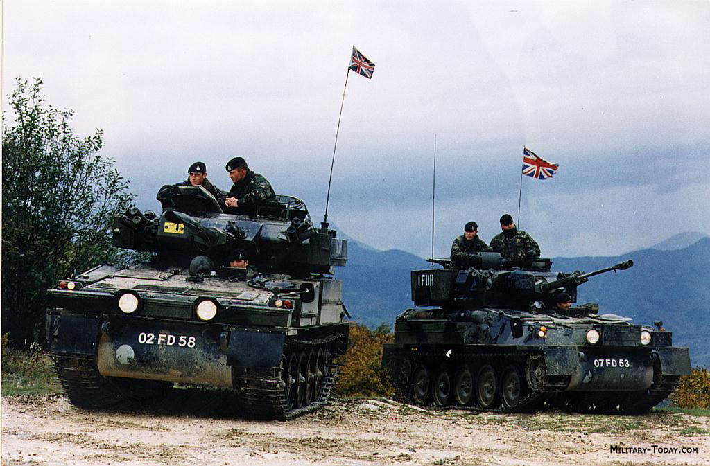 FV-107 Scimitar and FV-432 Radar Vehicle British Army Force ...